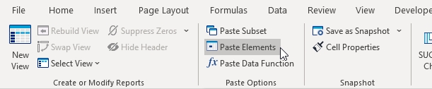 Paste Elements Dialog