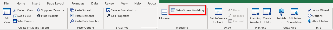 Data-Driven Modeling in Jedox Web