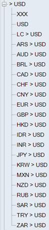 Setting Up the Target Currencies