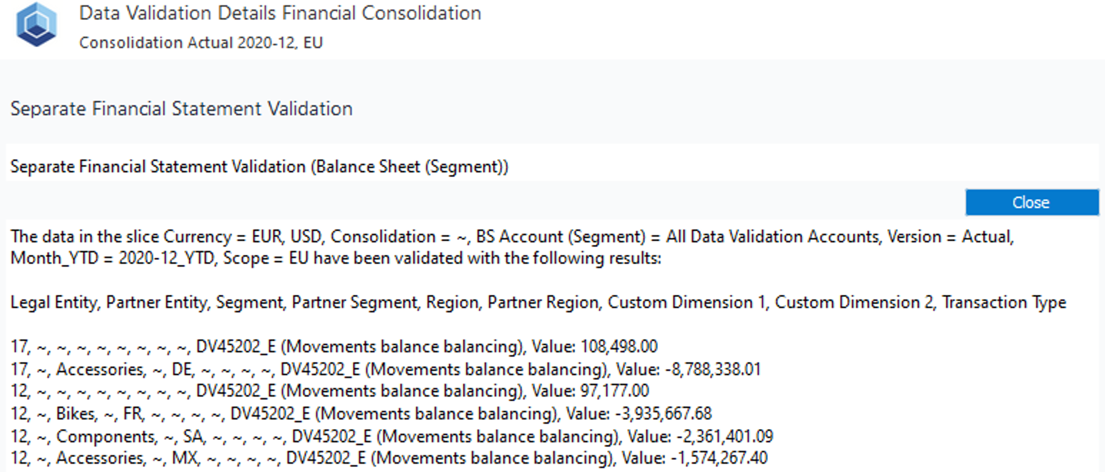 Data Validations Business Logic