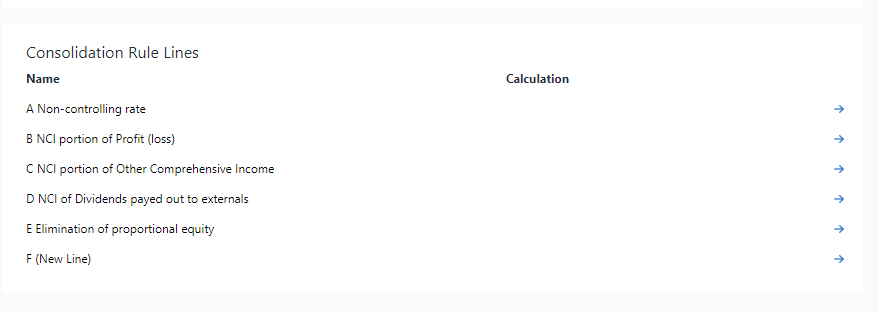 Consolidation Rule Lines and Consolidation Functions - Including Reports