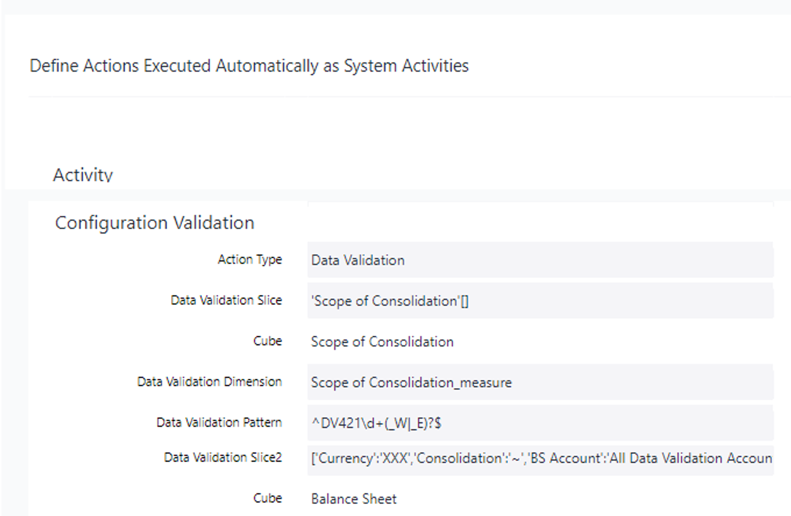 Special Features in Workflow for Financial Consolidation