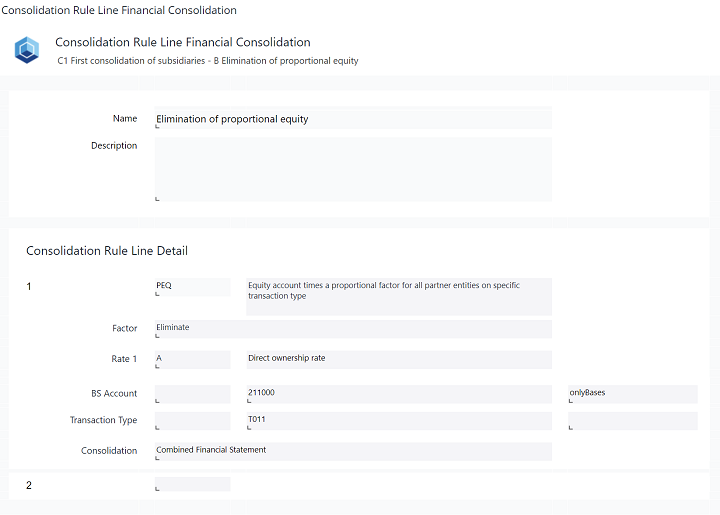 Consolidation Rule Report