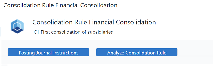 Consolidation Rule Report
