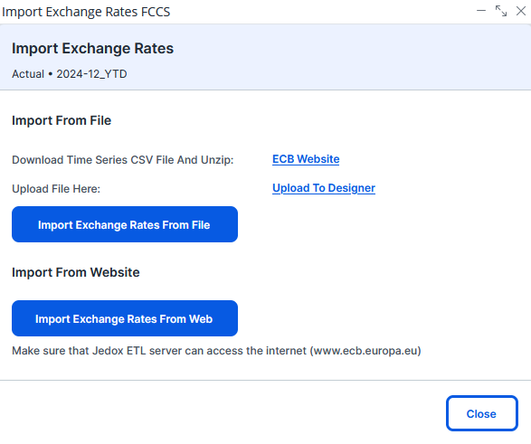 Exchange Rates Report (Financial Consolidation)