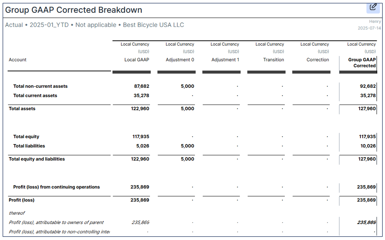 Local Accountant in Financial Consolidation Model