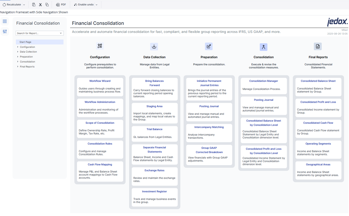 Getting Started with the Financial Consolidation Model