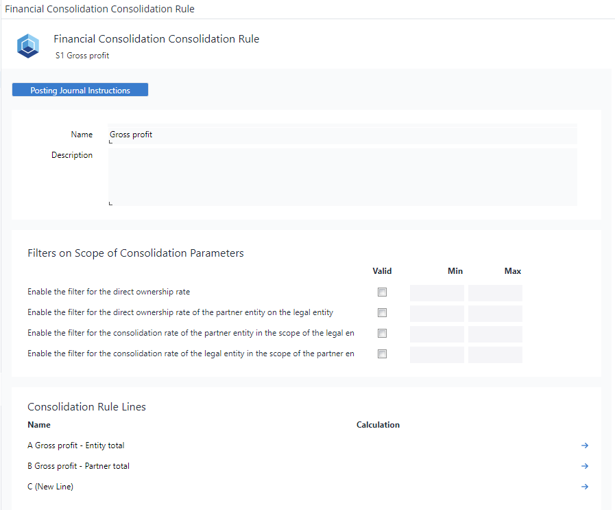 Consolidation Rule Lines and Consolidation Functions - Including Reports