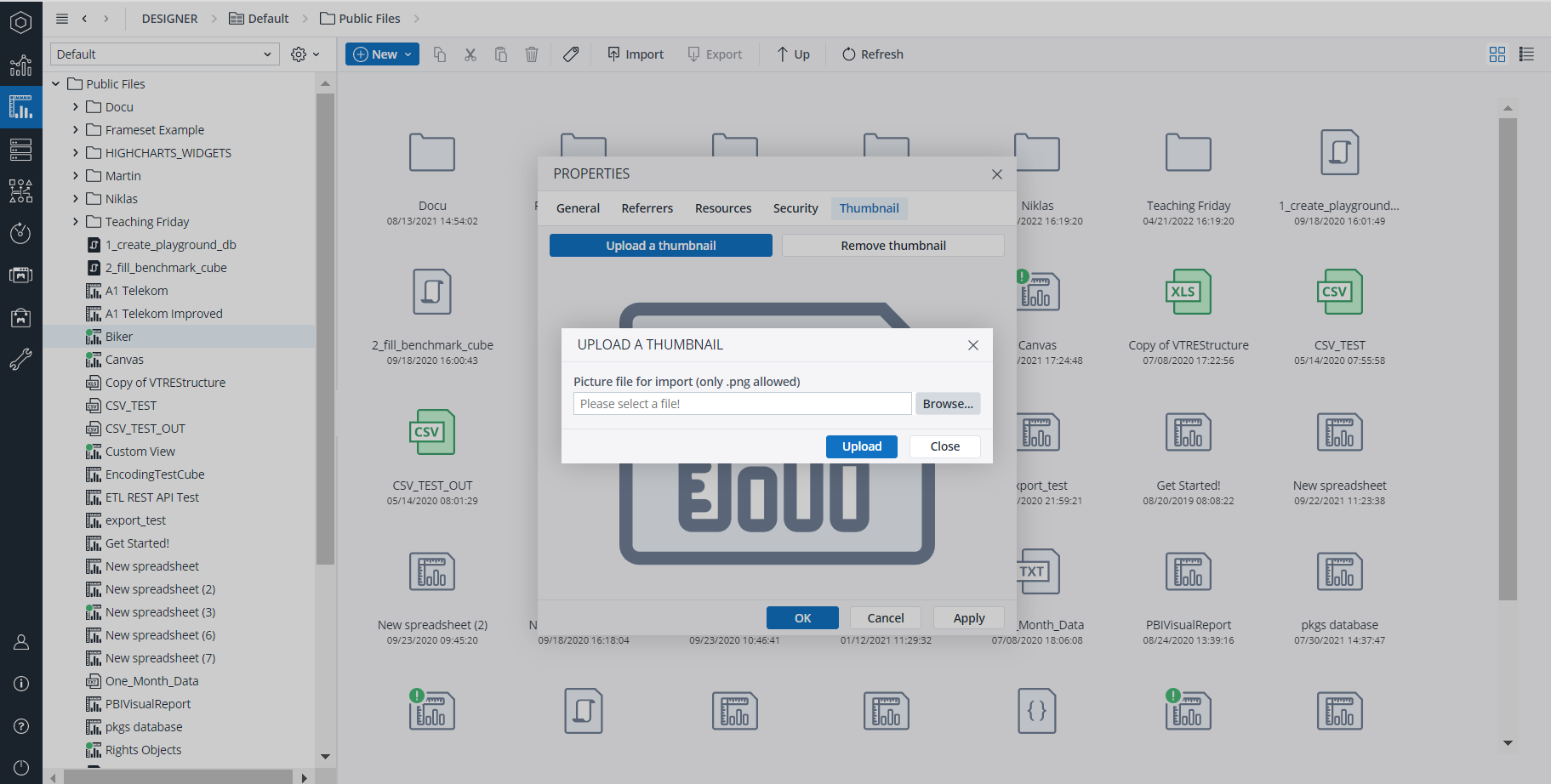 Custom Thumbnails in Reports