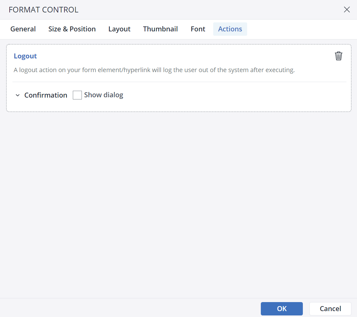 Jedox Web Actions: Logout
