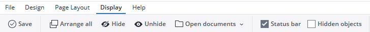 Display Tab in Canvas Ribbon