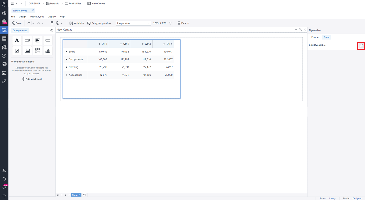 Canvas Native Dynatables