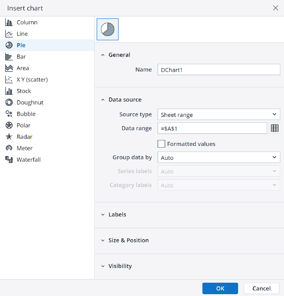 Adding Web Spreadsheet Workbooks Components to Canvas