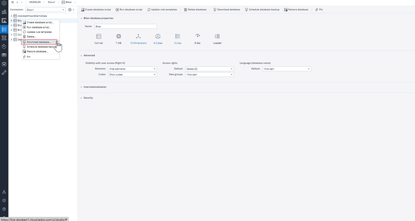 Downloading a Database
